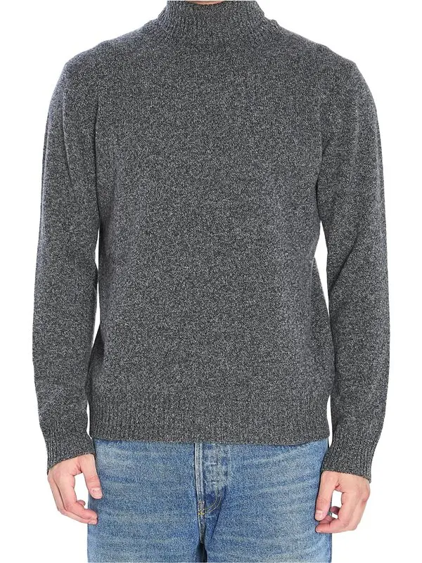 ROBERTO COLLINA Mouline Turtleneck Knitwear - Gray