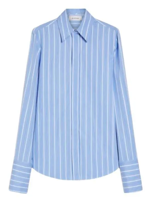 Sportmax Striped Button-up Shirt - Light Blue