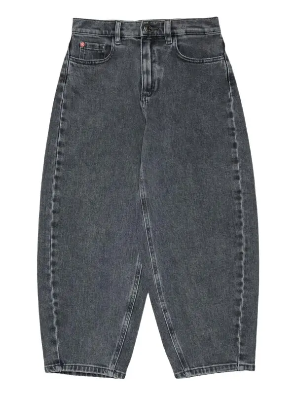 MAXCO. Max&co. Logo Patch Jeans - Black
