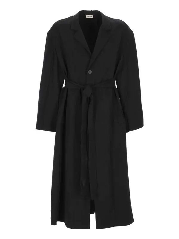 Fear Of God Belted Classic Unlined Overcoat - Black
