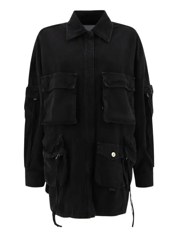 Attico The Fern Short Coat - Black