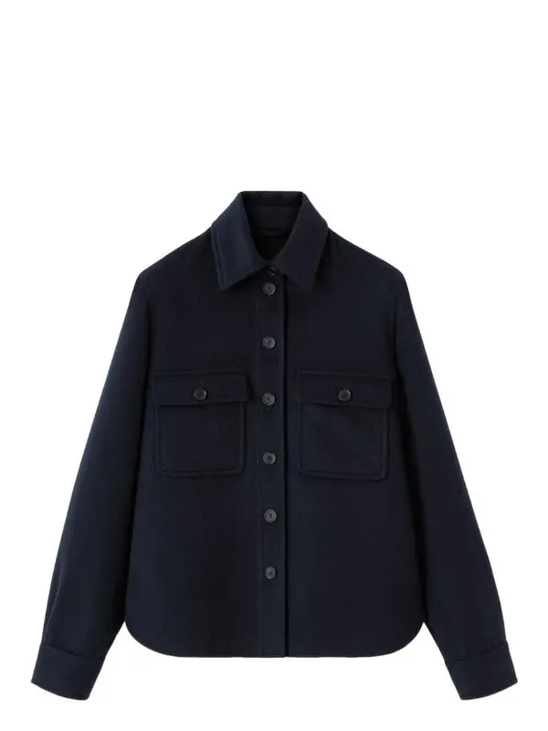 Loro Piana Buttoned Pocket Overshirt - Navy Blue