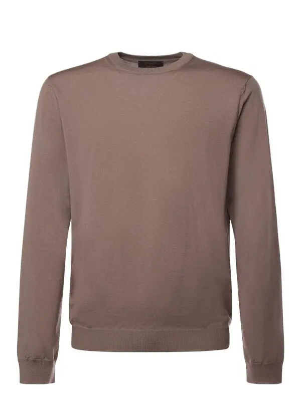 ZANONE Crew Neck Long Sleeve Knitwear - Beige