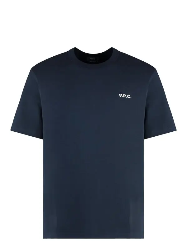 A.p.c. Flocked Logo Crewneck T-shirt - Black