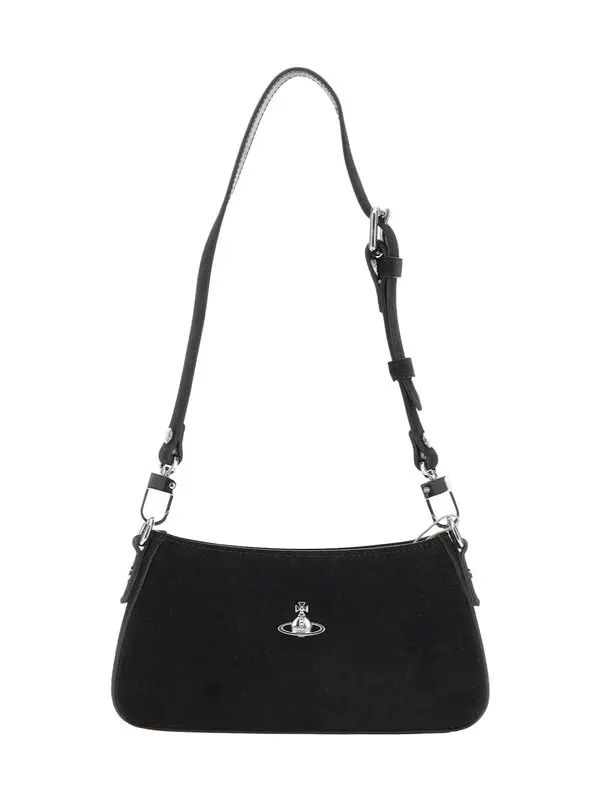 VIVIENNE WESTWOOD Tasha Orb Plaque Shoulder Bag - Black