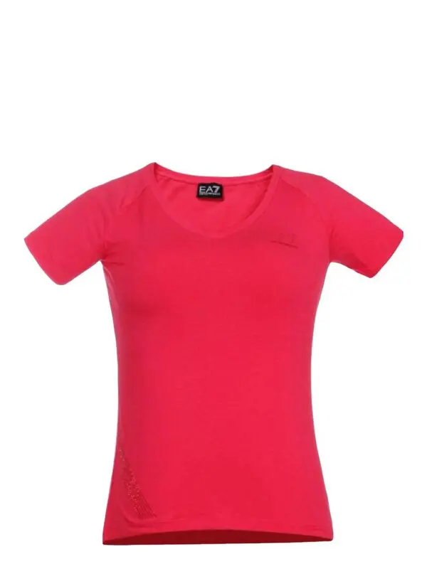 EA7 V-neck Short Sleeve T-shirt - Red