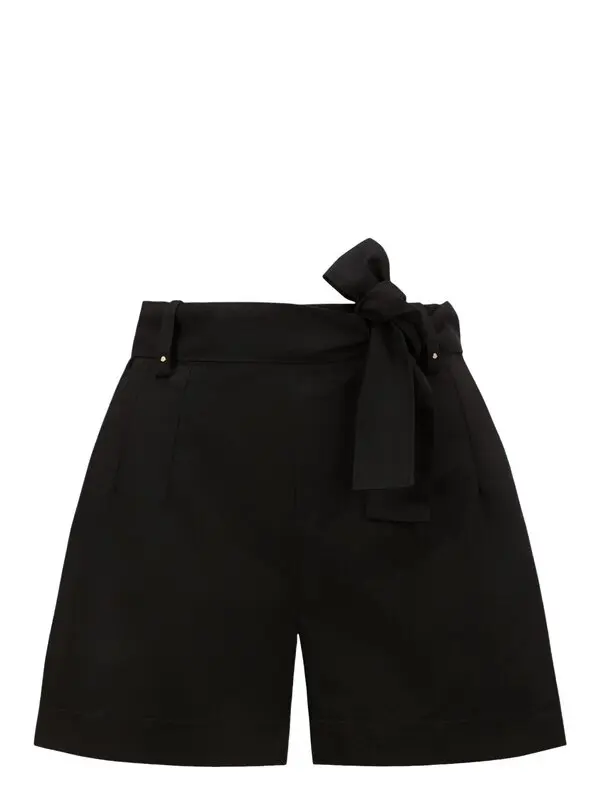 Moncler Belted Pleated Shorts - Black