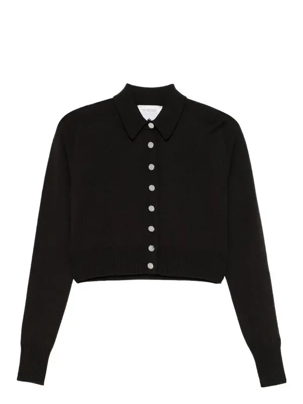 Sportmax Long-sleeved Collared Cardigan - Black