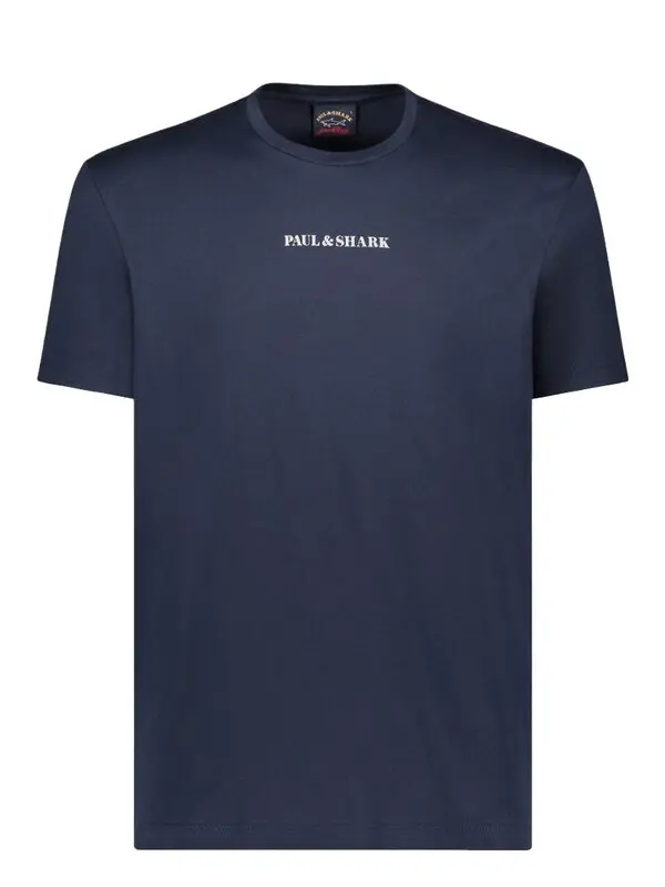 PAUL  SHARK Logo Pattern T-shirt - Black