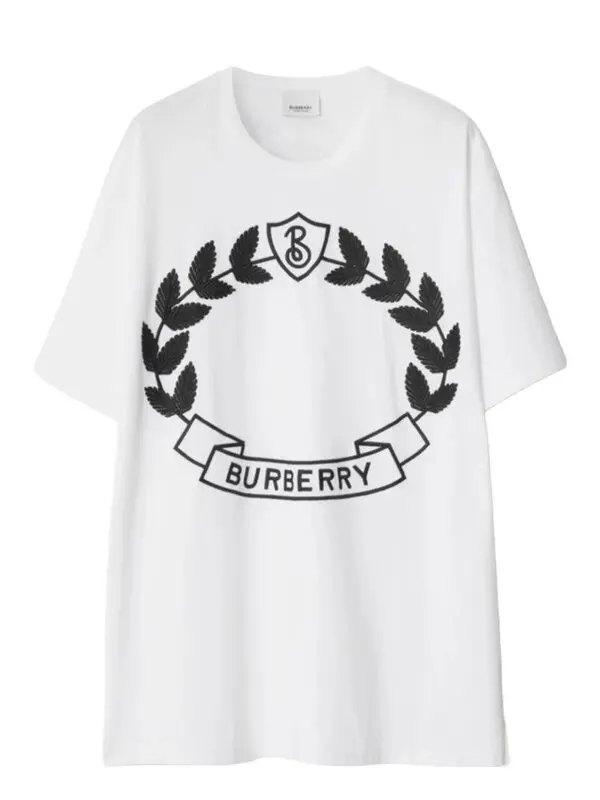 Burberry Logo Print Crewneck T-shirt - White