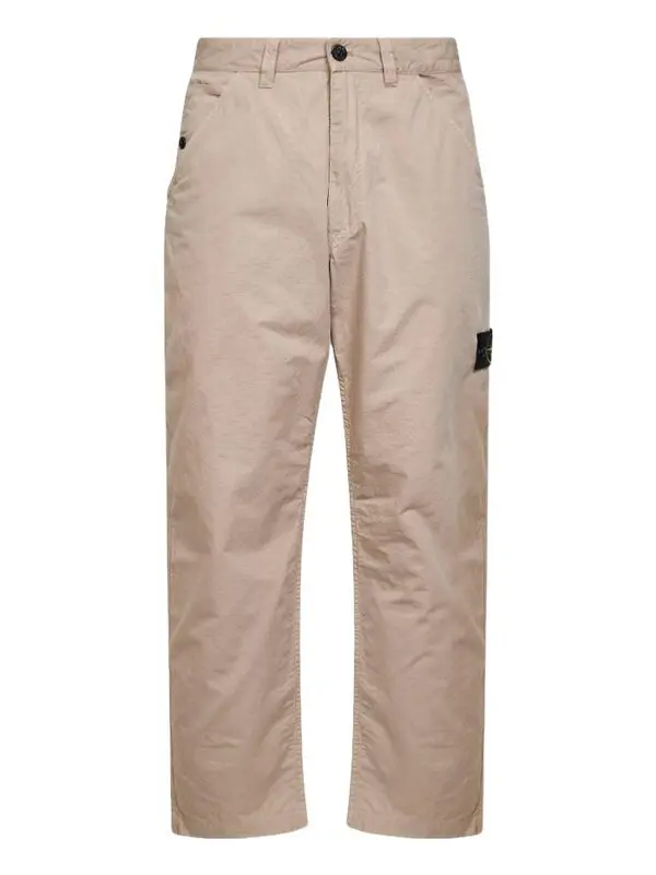 Stone Island Logo Patch Cargo Pants - Desert-colored