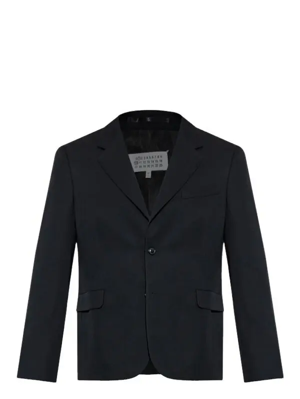 MAISON MARGIELA Single Breasted Blazer With Double Buttons - Black