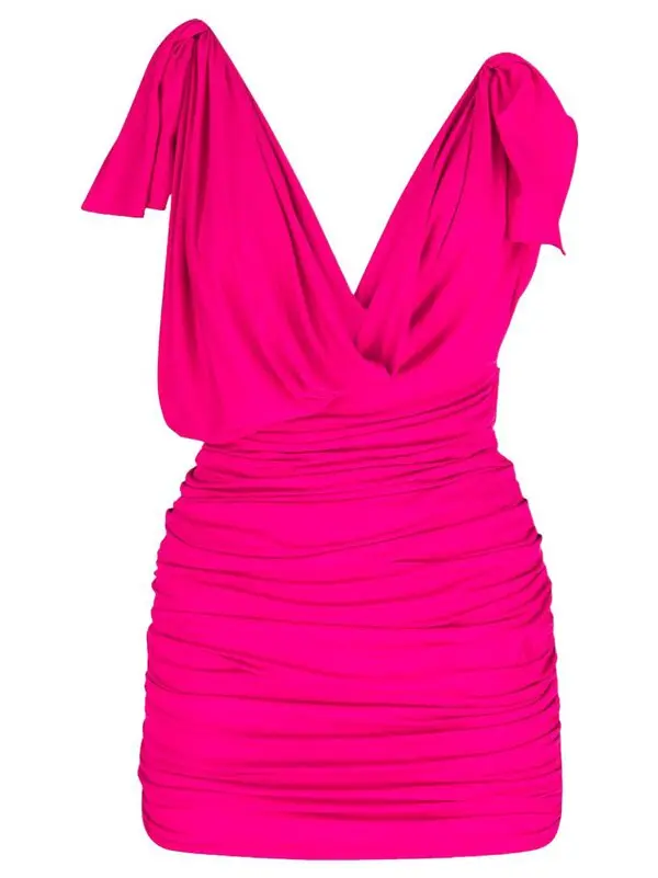 Attico V-neck Sleeveless Mini Dress - Pink