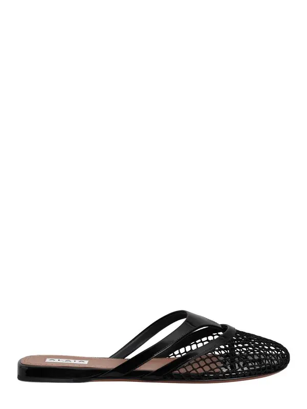 Alaïa Infradito Flat Mules - Black