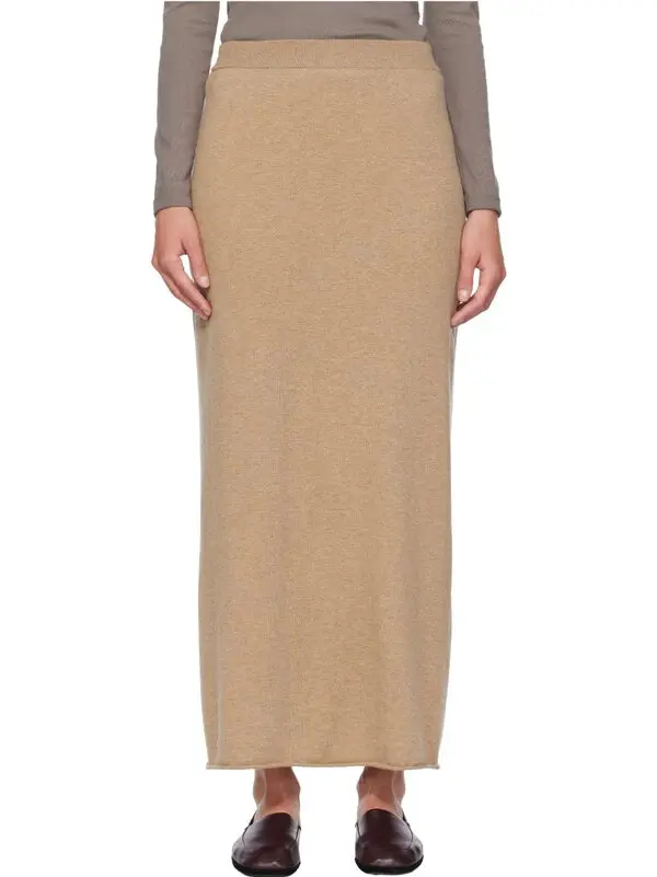 LISA YANG Charlotta Midi Skirt - Nude