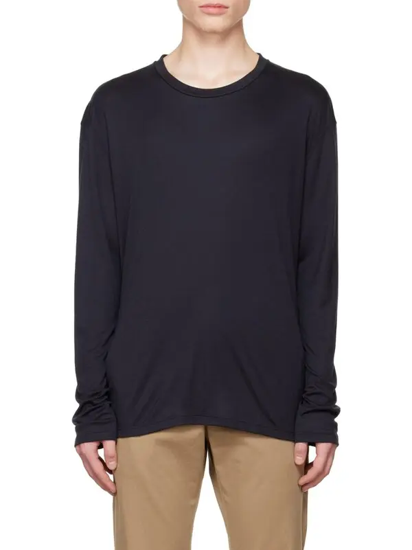 Zegna Long Sleeve Round Neck Sweater - Black