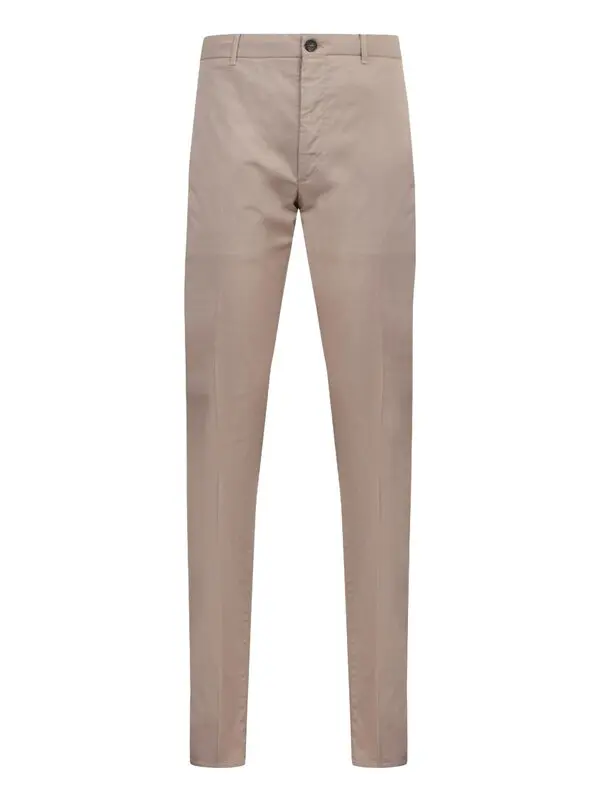 Incotex Cotton Poplin Trousers With Elasticated Waistband - Beige