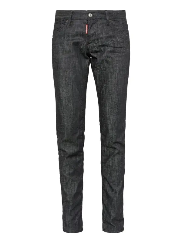 Dsquared2 Low-rise Skinny-cut Jeans With Logo Detail - Black
