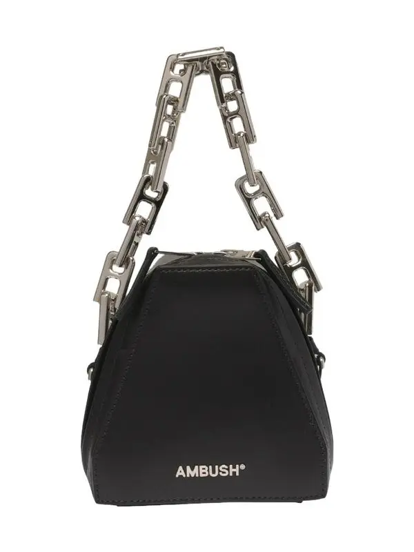 AMBUSH Tri Logo Plaque Small Crossbody Bag - Black