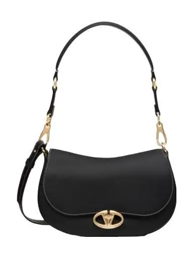 Valentino Garavani Vlogo Twist Lock Small Shoulder Bag - Black