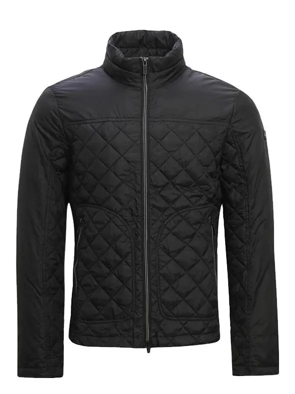 Emporio Armani High-necked Quilted Cotton Suit - Black