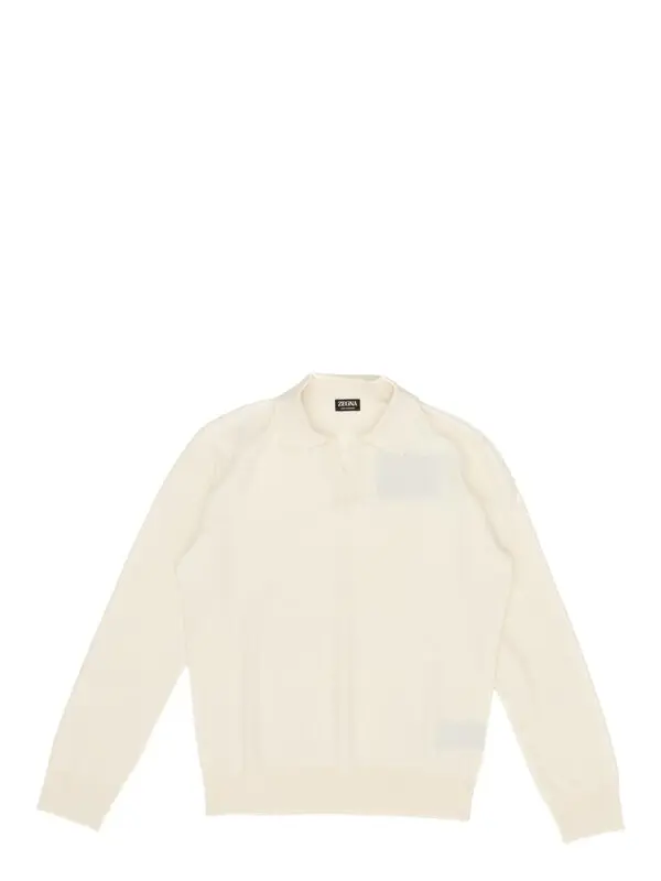 Zegna Jacquard-knit Cashmere Sweater - White
