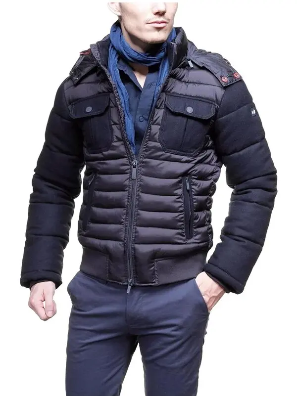 Emporio Armani Logo Quilted Jacket - Black