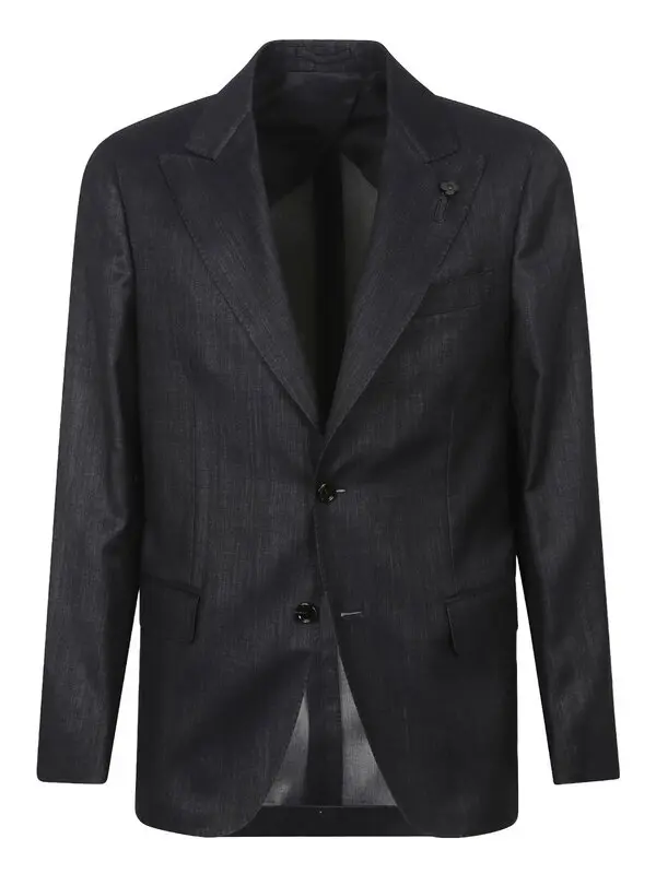LARDINI Single-breasted Tailored Blazer - Black