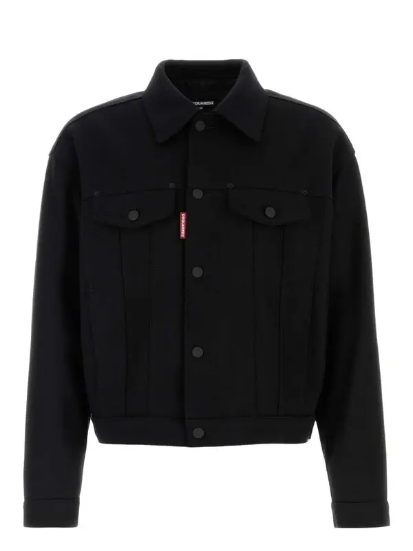 Dsquared2 Buttoned Denim Jacket - Black