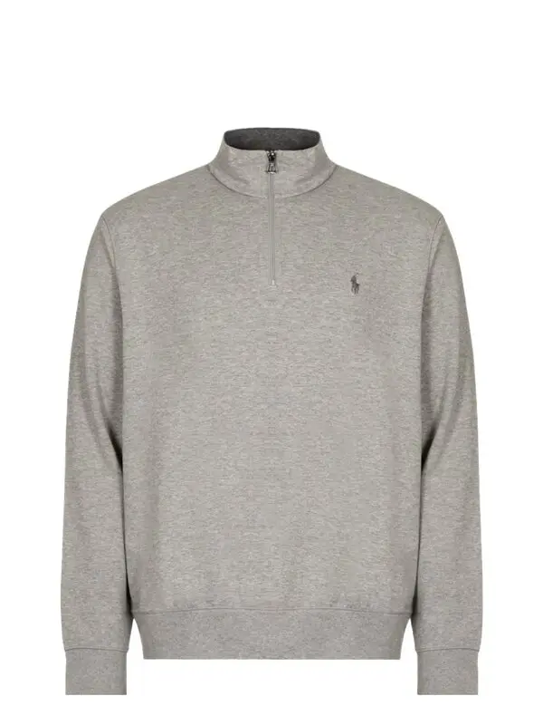 Polo Ralph Lauren Embroidered Logo Half-zip Sweatshirt - Gray