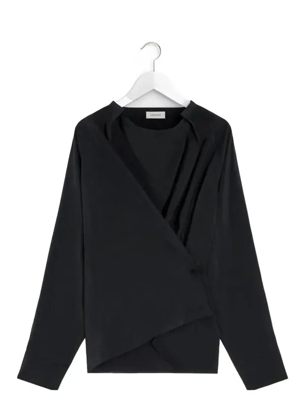 LEMAIRE Long-sleeved Twisted Top - Black