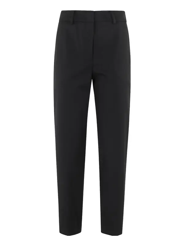 Seventy Four-pocket Straight-leg Casual Pants - Black