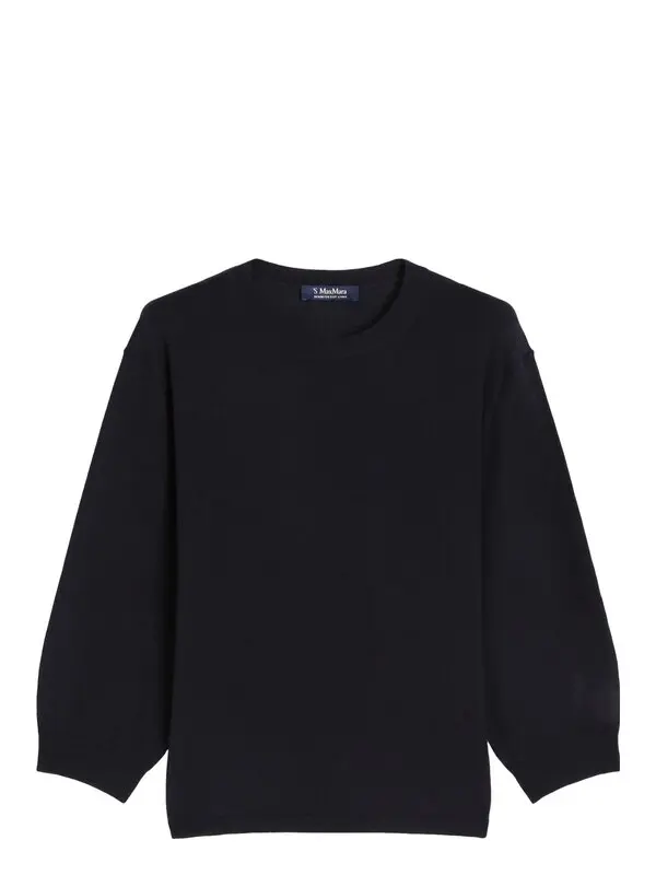 Max Mara Amico Three-quarter Sleeve Crewneck Jumper - Ultramarine Blue