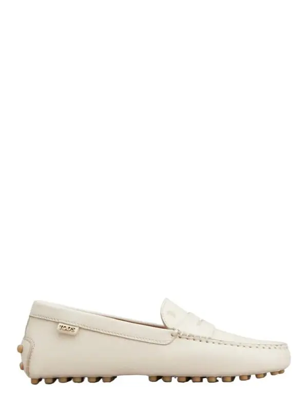 TOD'S Gommino Driving Loafers - Cream