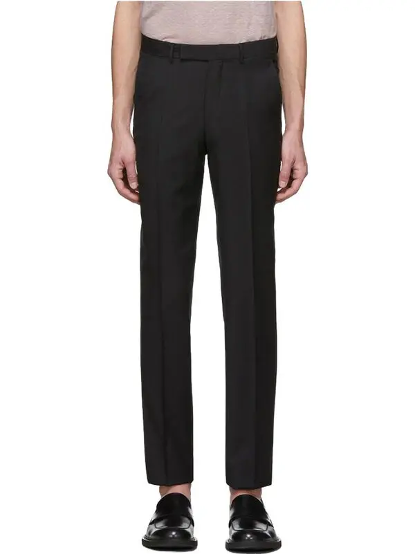Zegna Straight Leg Casual Pants - Black