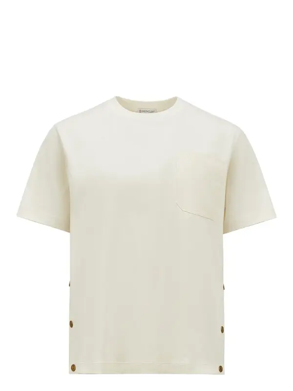 Moncler Logo Patch Crewneck T-shirt - White
