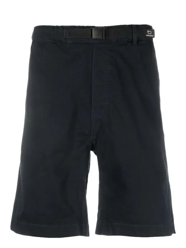 Woolrich Belted Waist Bermuda Shorts - Black