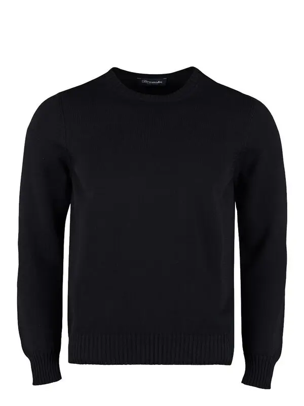 DRUMOHR Cotton Crew Neck Pullover - Black