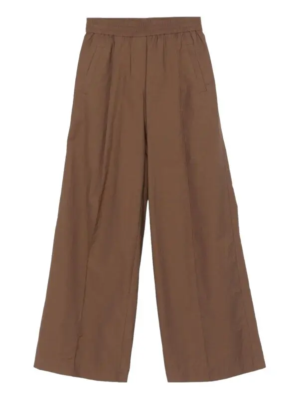 Brunello Cucinelli Pleated Wide-leg Trousers - Brown