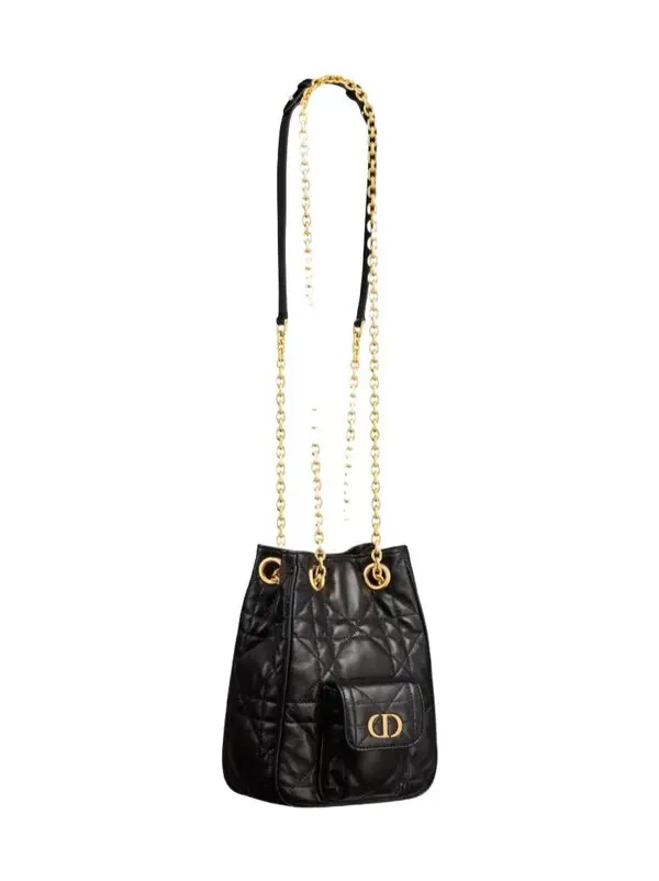 Dior Small Caro Multicarry Backpack With Chain - Black