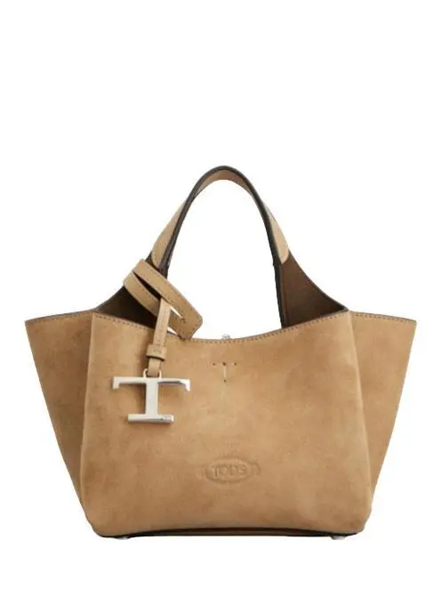 TOD'S Logo Embossed Tote Bag - Brown