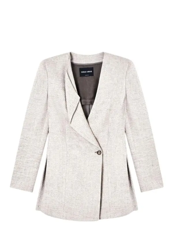 Giorgio Armani Long-sleeved Suit Jacket - Grey