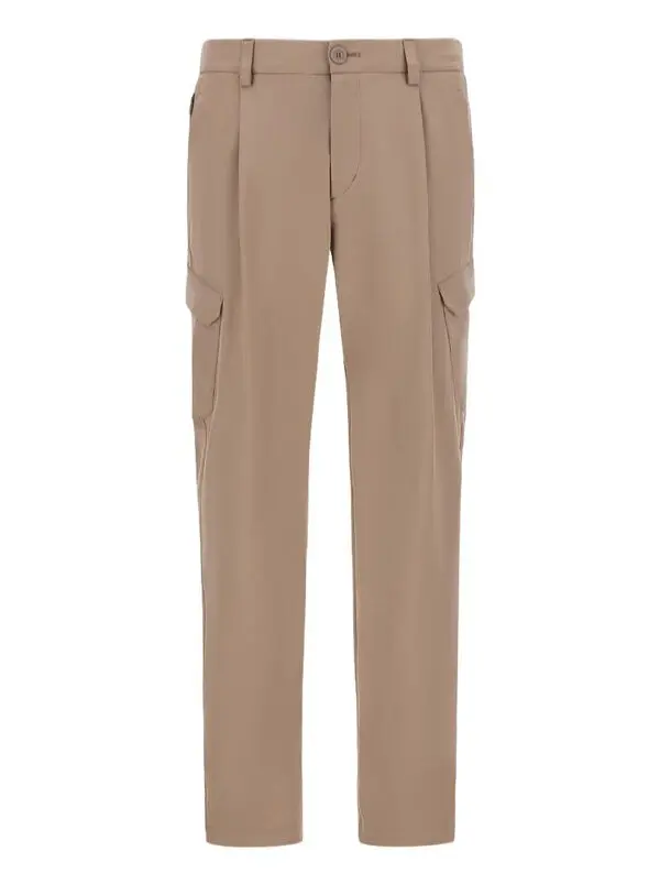 Herno High-waisted Tapered Cargo Trousers - Dove-grey