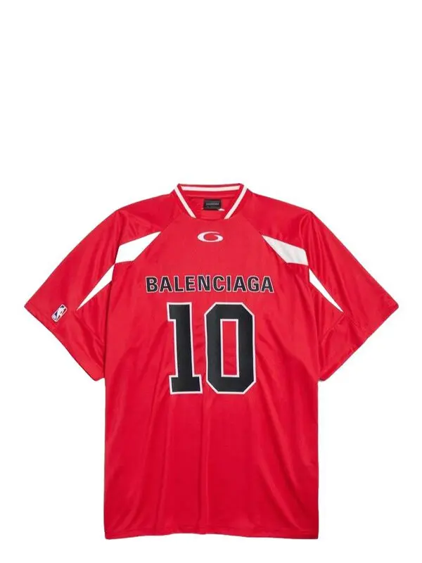 Balenciaga Nba Logo Jersey T-shirt - Red