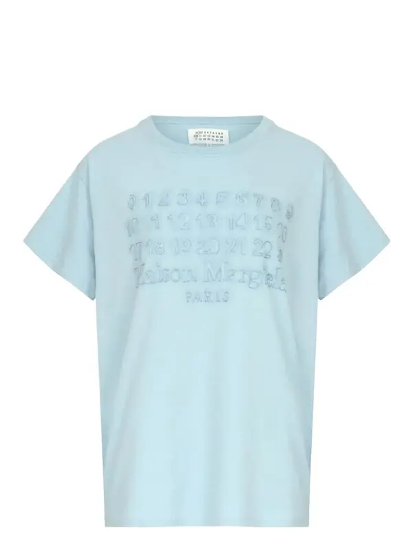 MAISON MARGIELA Logo Print Crewneck T-shirt - Blue