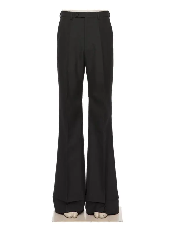 Valentino Garavani Pleated Flared Trousers - Black