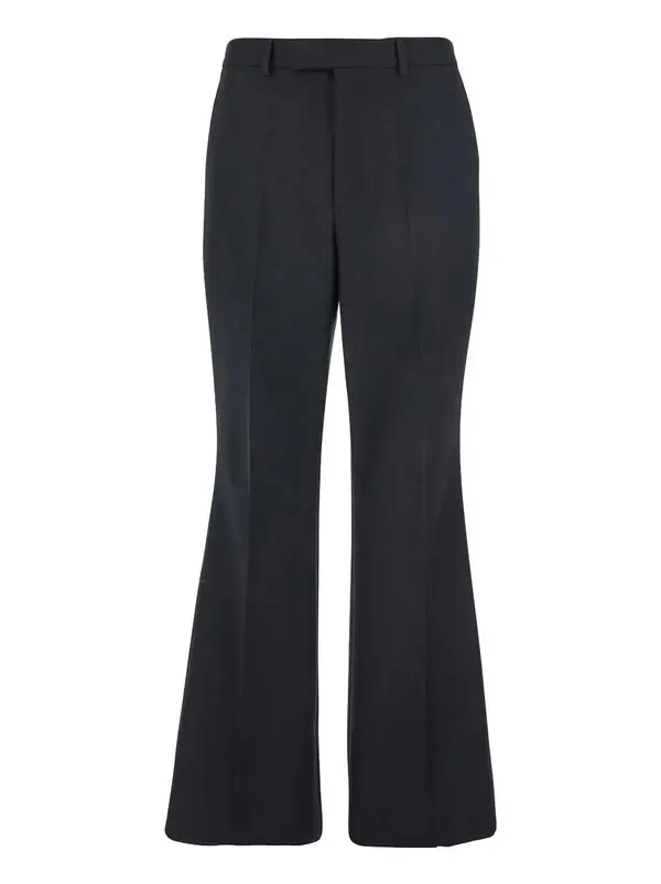Valentino Garavani Pleated Flared Trousers - Black