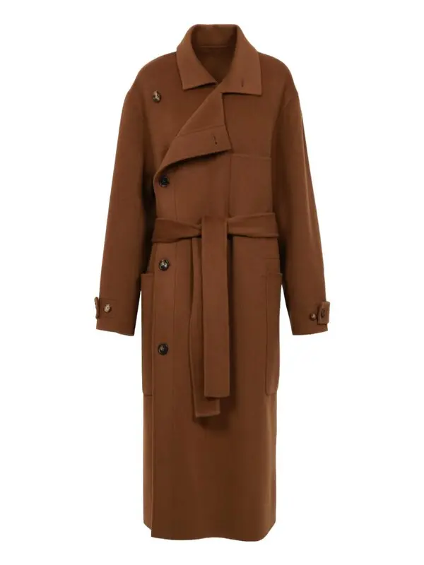 Philosophy Di Lorenzo Serafini Long Sleeve Belted Coat - Brown