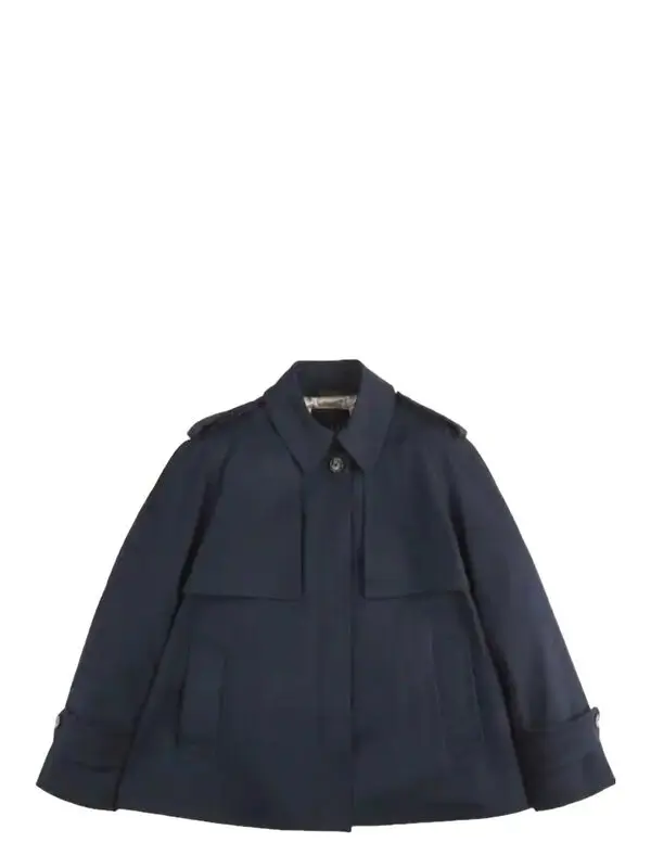 FAY Cape-style Short Jacket - Blue