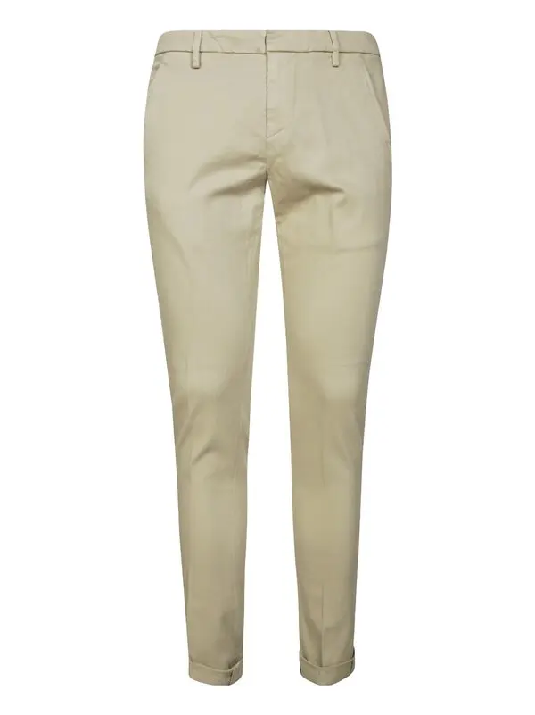 DONDUP Logo Trimmed Trousers - Nude
